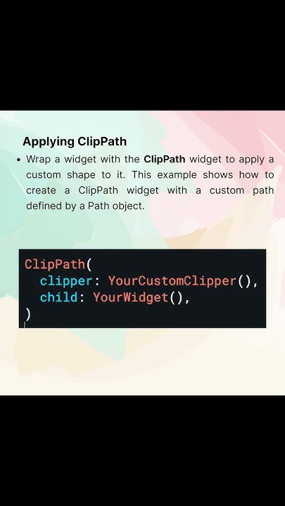 ClipPath in Flutter #devcode - YouTube