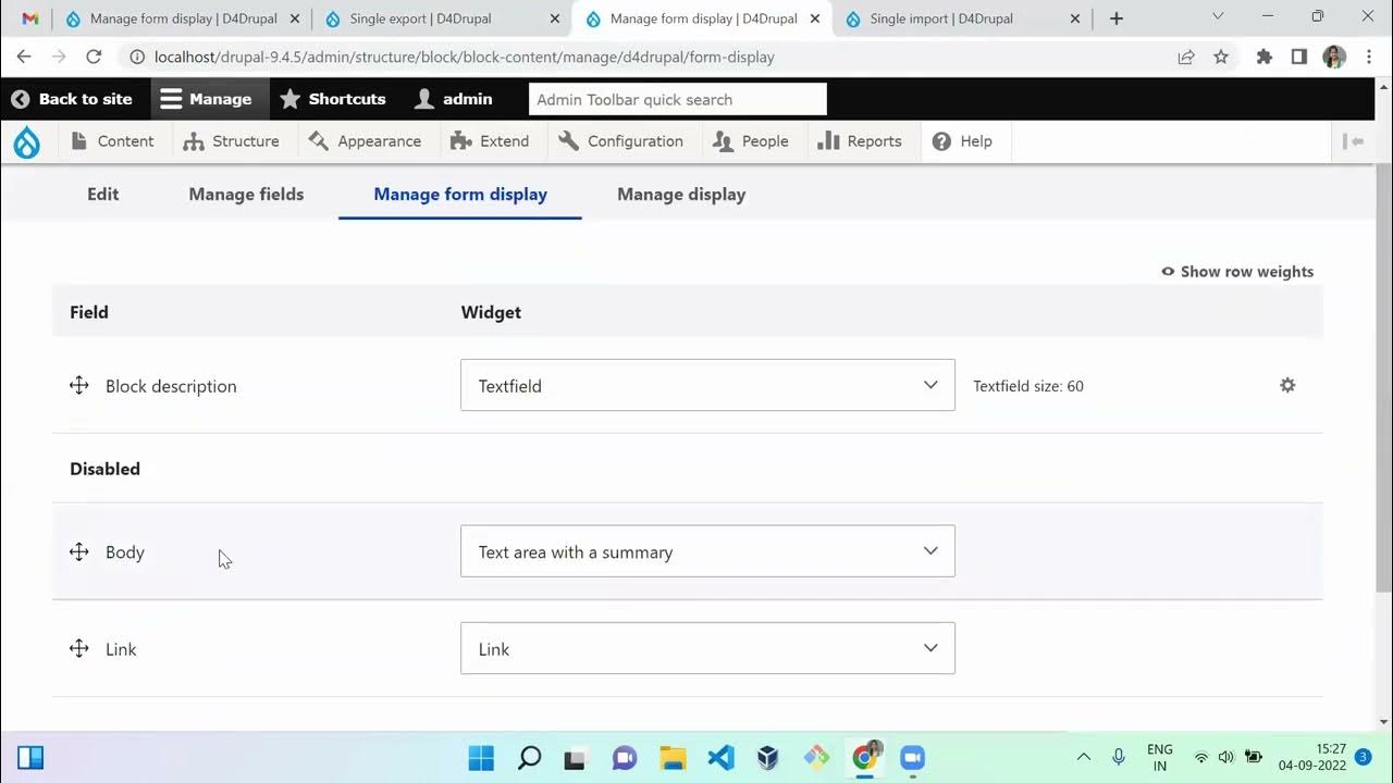 How To Move Block Type Block Layout Configuration Manually In Drupal 9 D4drupal Youtube