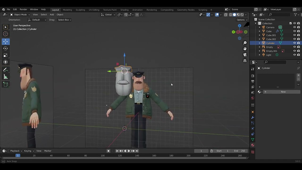 Hello Neighbor 2 - 3D modeling Officer Neilsen Part 1 - YouTube