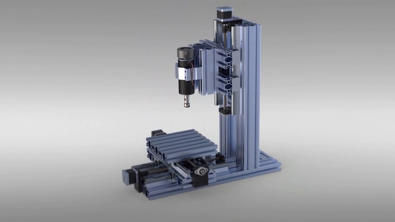 cnc mill v3 animation - YouTube