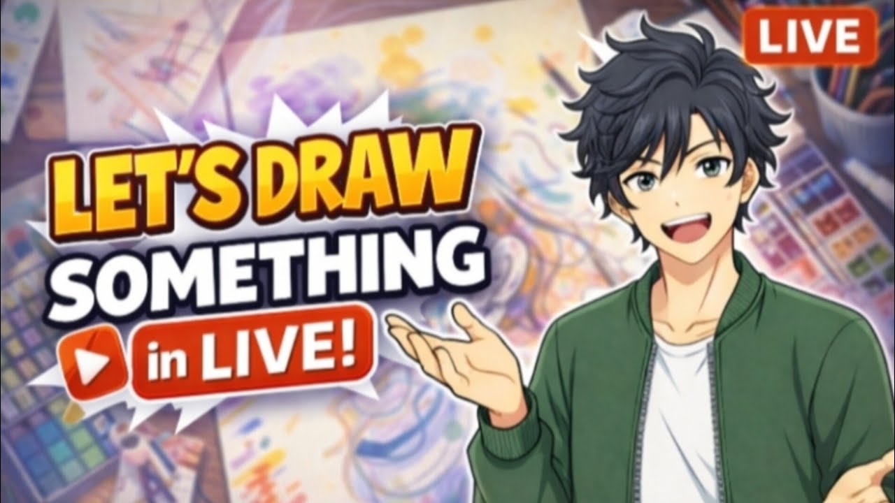DAY : 3 LETS DRAW SOMETHING IN LIVE. - YouTube