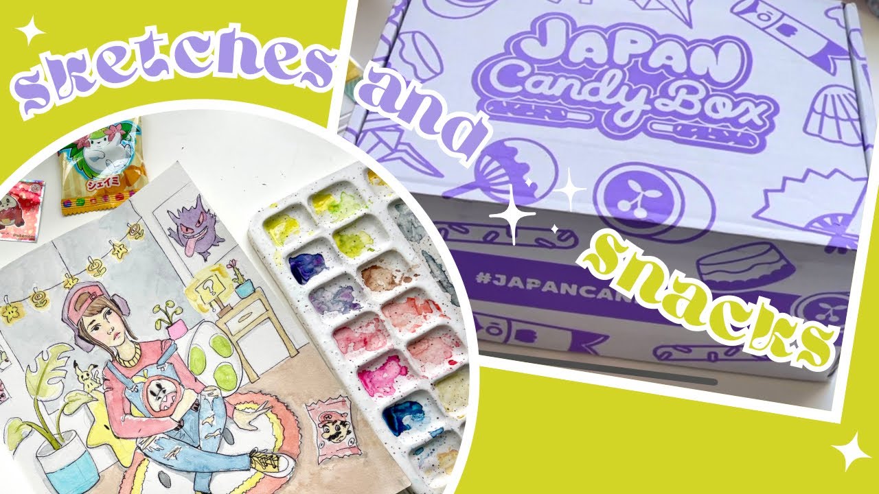 Using a Japanese snack box as art inspiration - YouTube