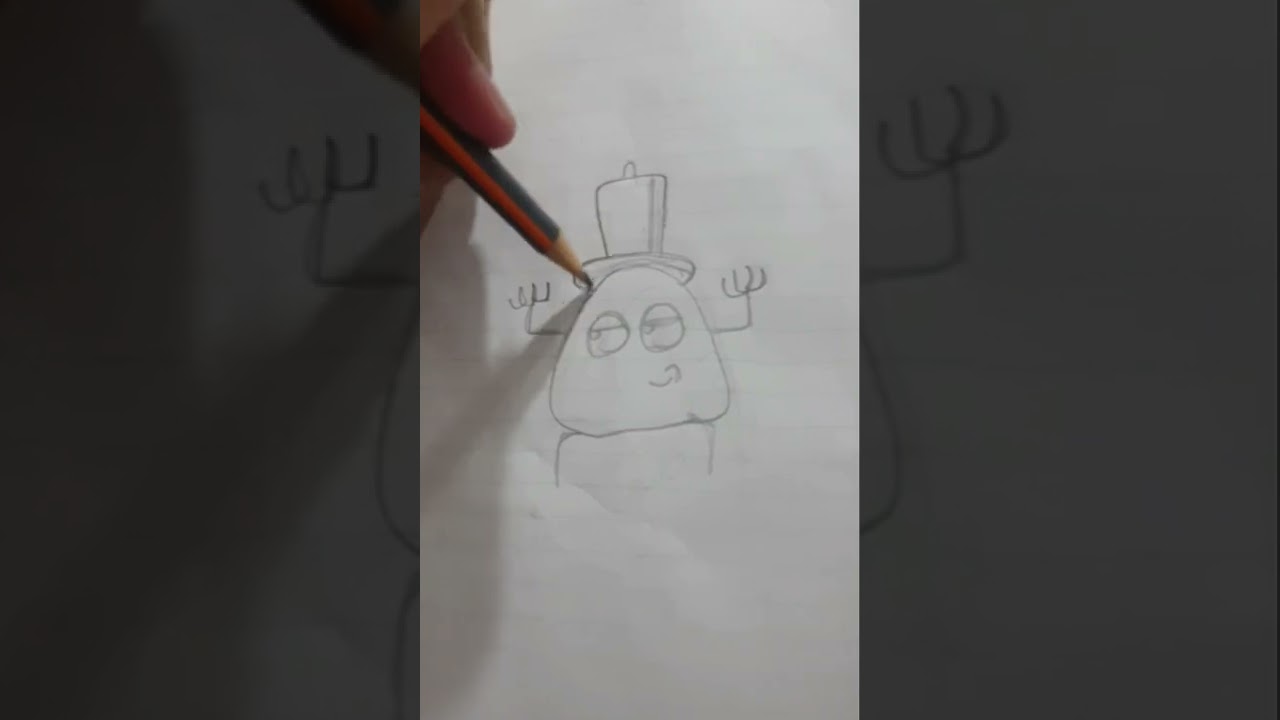 tutorial de como dibujar a pou fachero con linkin park de fondo - YouTube