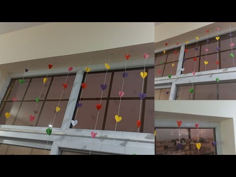 DIY How to Make Window Decoration From Paper/Paper Room Decoration ...