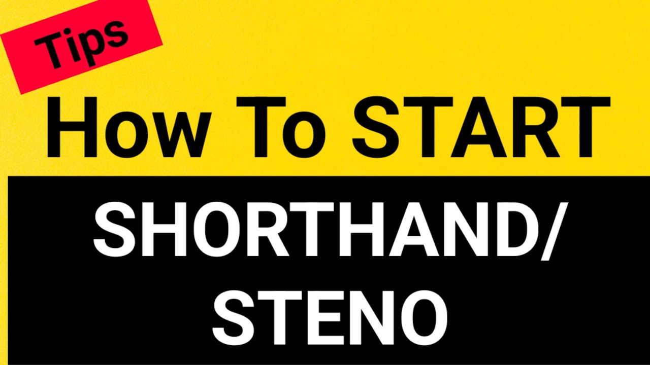 Stenography Preparation to start Shorthand Writing - YouTube