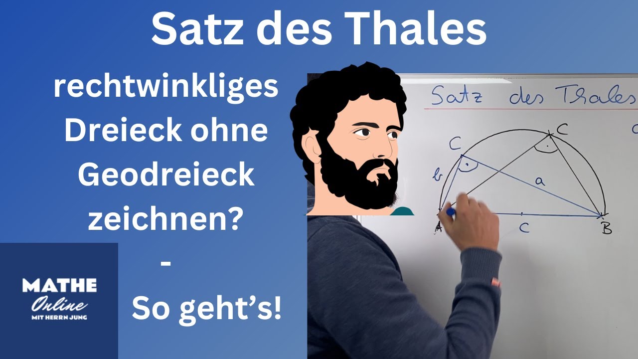 Satz des Thales - Dreieck konstruieren - YouTube
