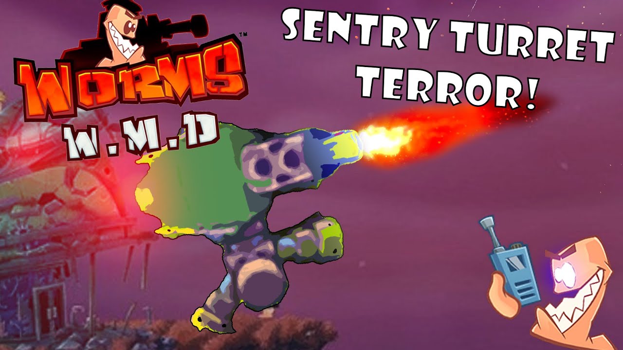 Sentry Turret Terror in Worms W.M.D! - YouTube