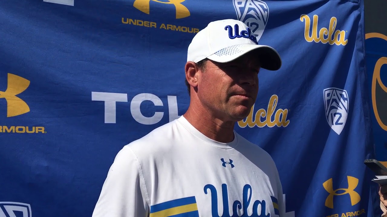 Jim Mora after practice Aug. 24 - YouTube