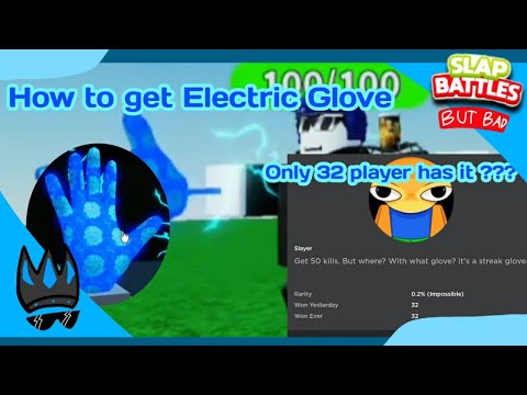 How to get Electric Glove & Slayer badge! | Roblox Slap battles but bad ...