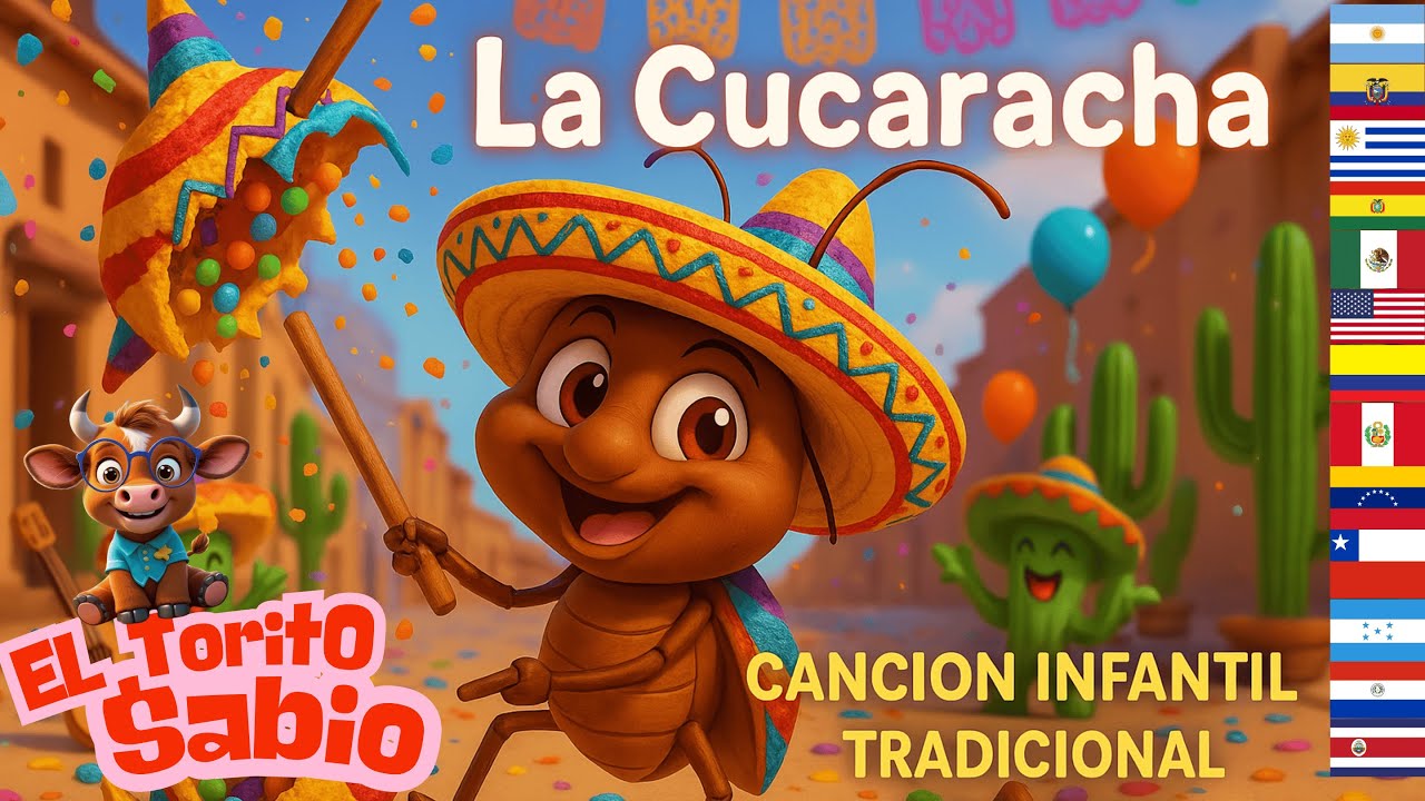 🪳La Cucaracha – Canción Infantil Tradicional Mx | Música Divertida para ...