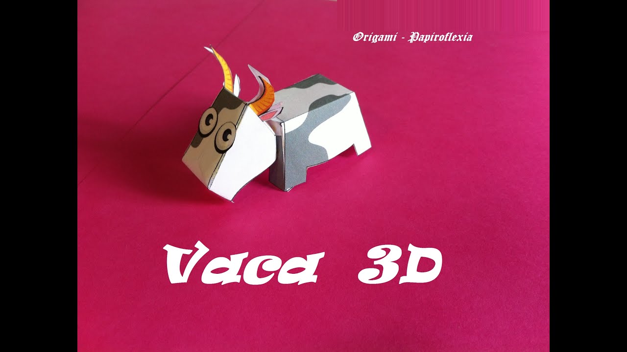 Paper Toys. Origami - Papiroflexia. Vaca 3D - YouTube
