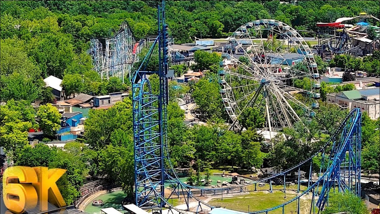 Mr Freeze: Reverse Blast Drone Footage 6K Six Flags St Louis, MO - YouTube