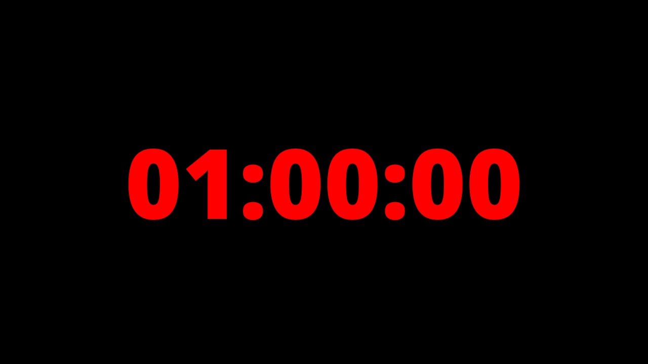 professional 1 hour red on black timer with alarm clock - YouTube