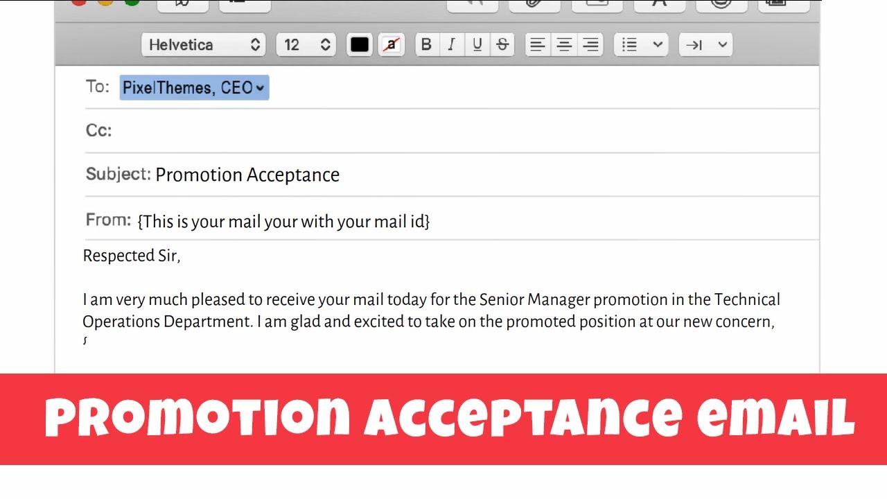 Writing a Promotion Acceptance email - YouTube