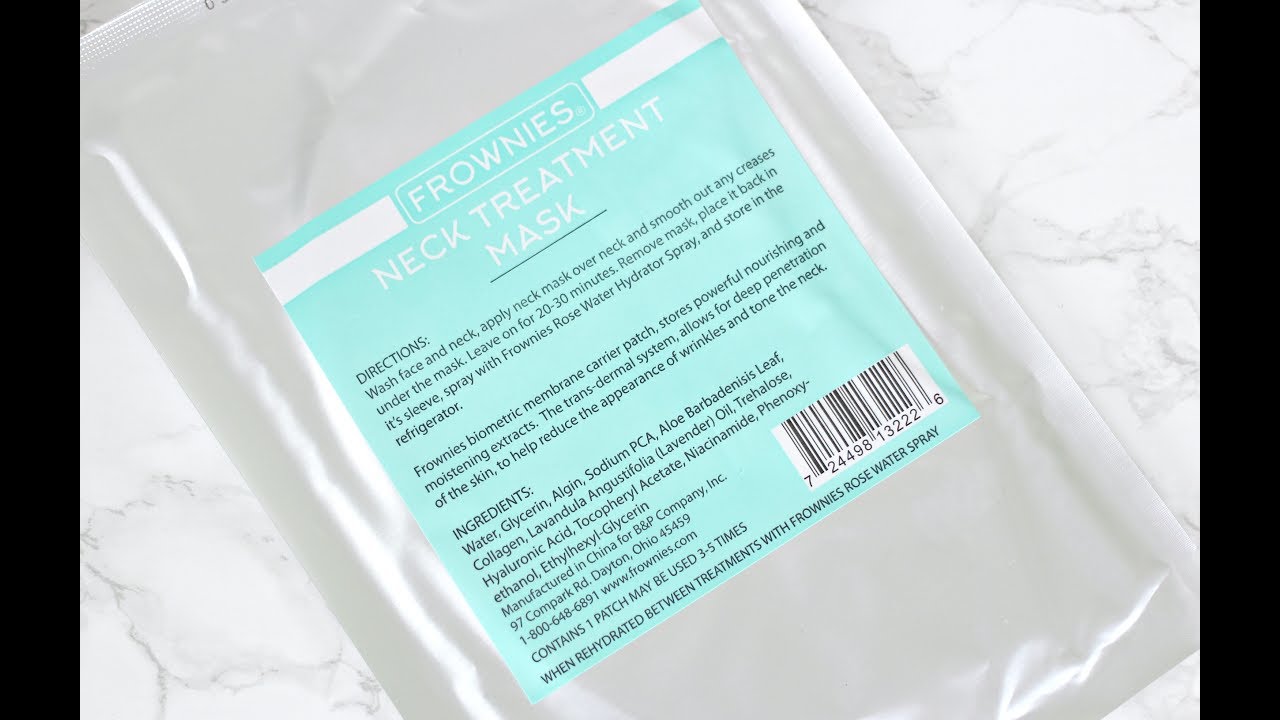 Sheet Mask for Your Neck? | Frownies Review Before & After - YouTube