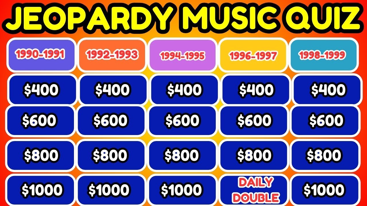 CAN YOU GUESS THE SONG JEOPARDY STYLE MUSIC QUIZ IN 6 SECONDS? - YouTube