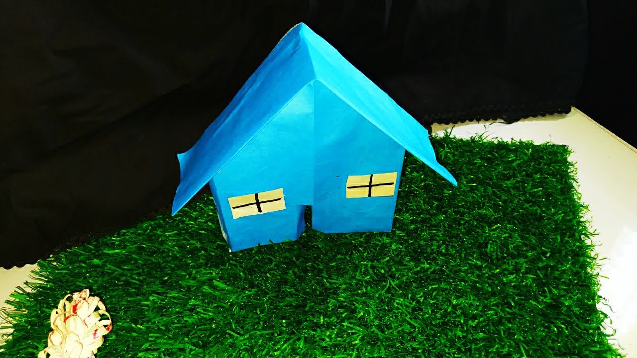 How to Make Easy Paper House with colour Papers - YouTube