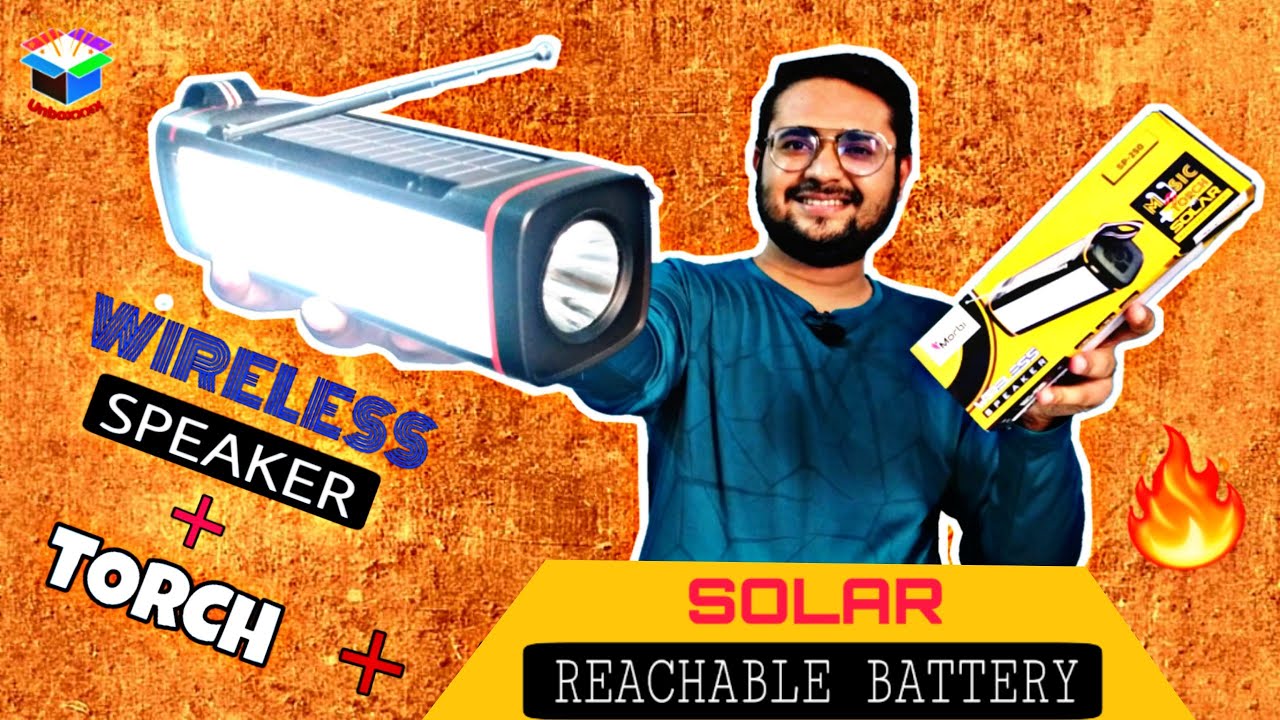 morbi wireless speaker | torch | solar rechargeable battery | SP-250 ...