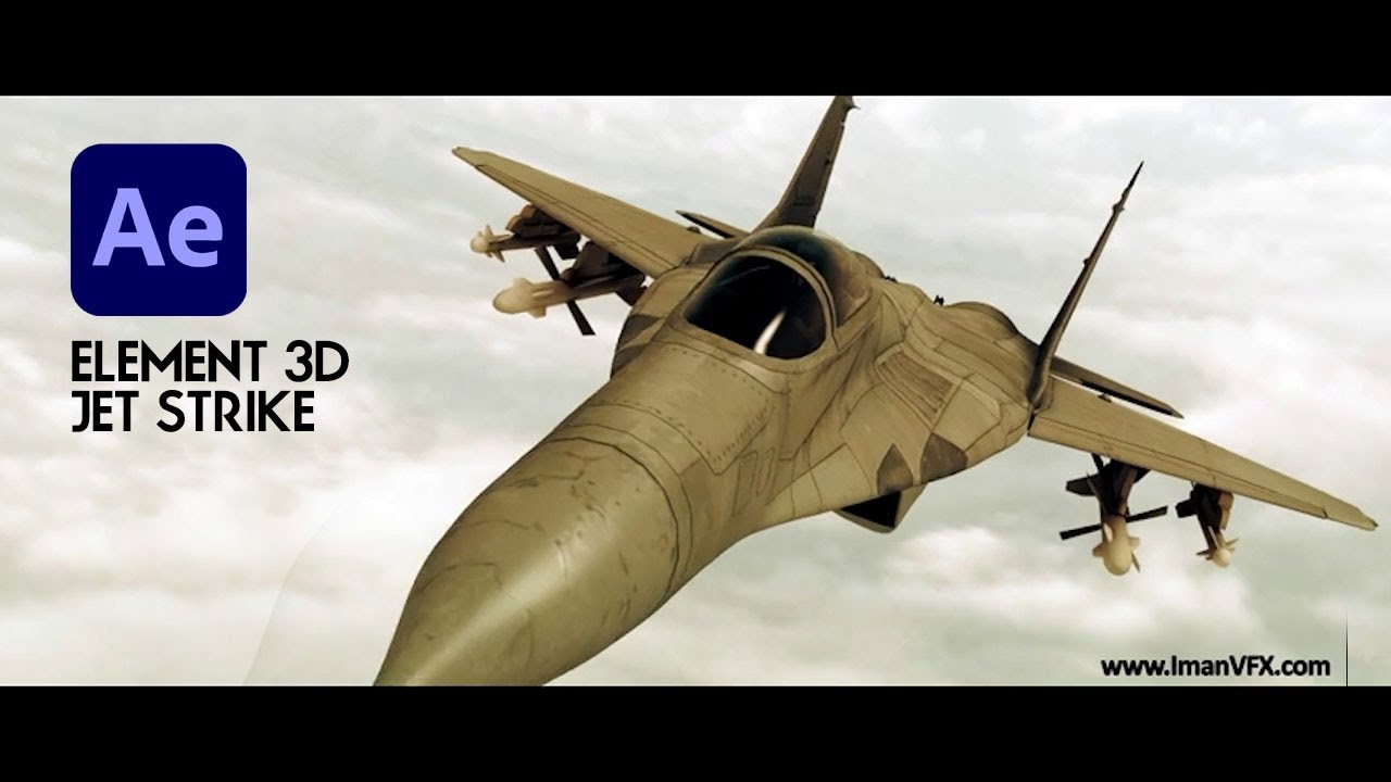 تیزر تبلیغاتی آموزش افترافکت با Element 3D و Jet Strike - جلوه های ویژه - YouTube
