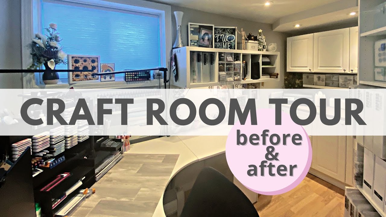 Craft Room Tour | Small Space | Before & After | CDT Collab - YouTube