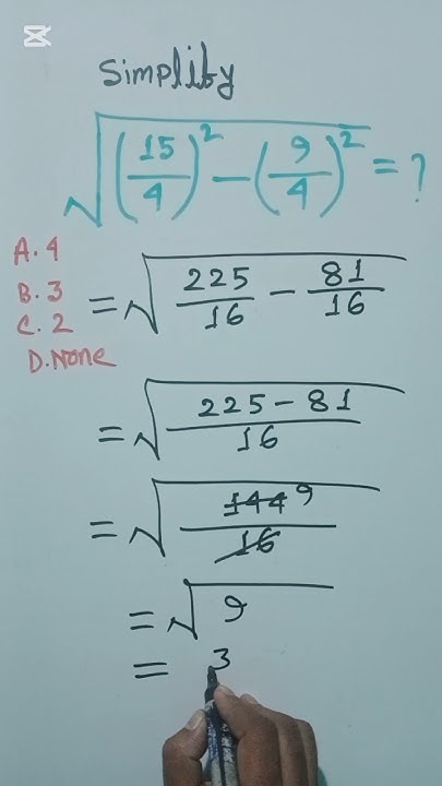 Simplifying Square Root Problem . - YouTube