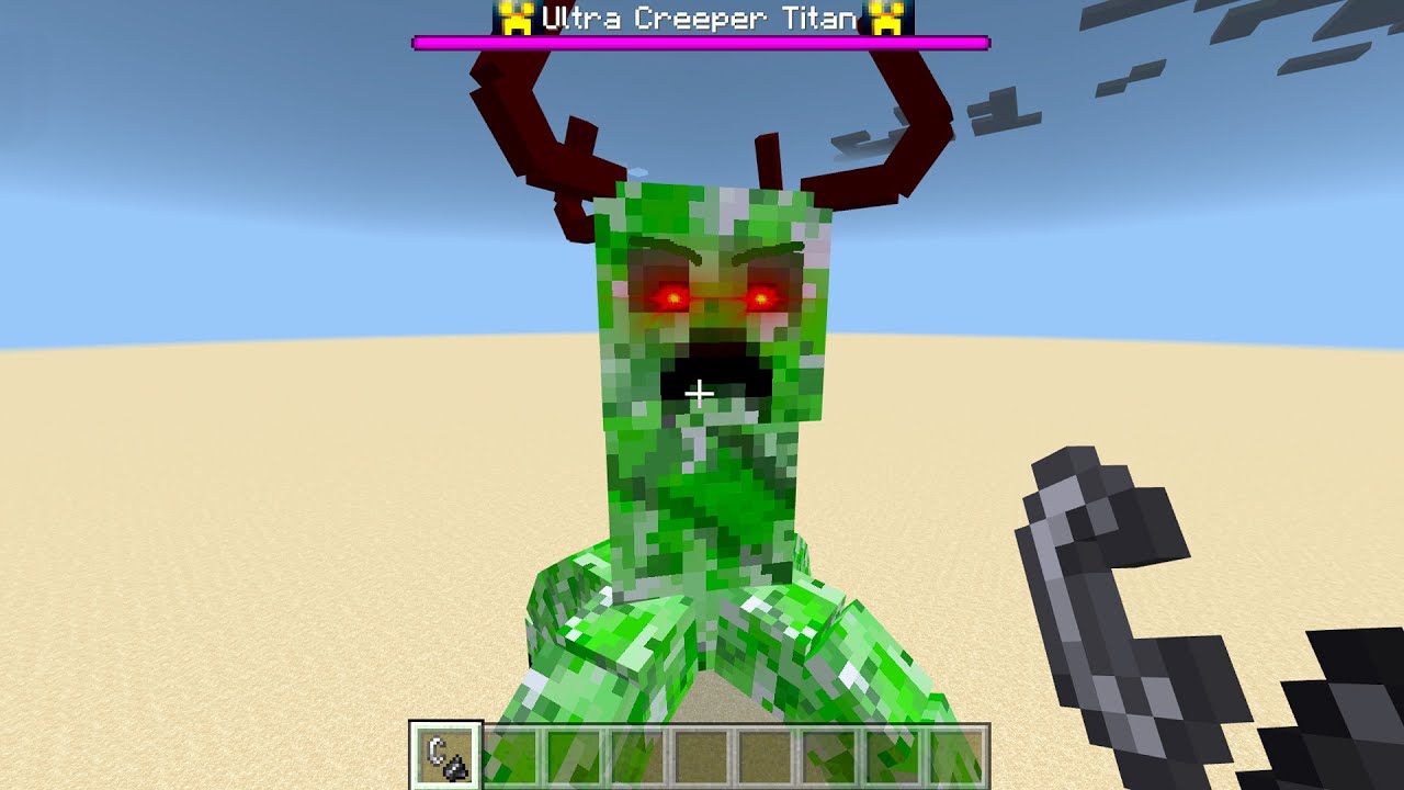 Ultra Creeper Titan NEW ADDON in Minecraft PE - YouTube