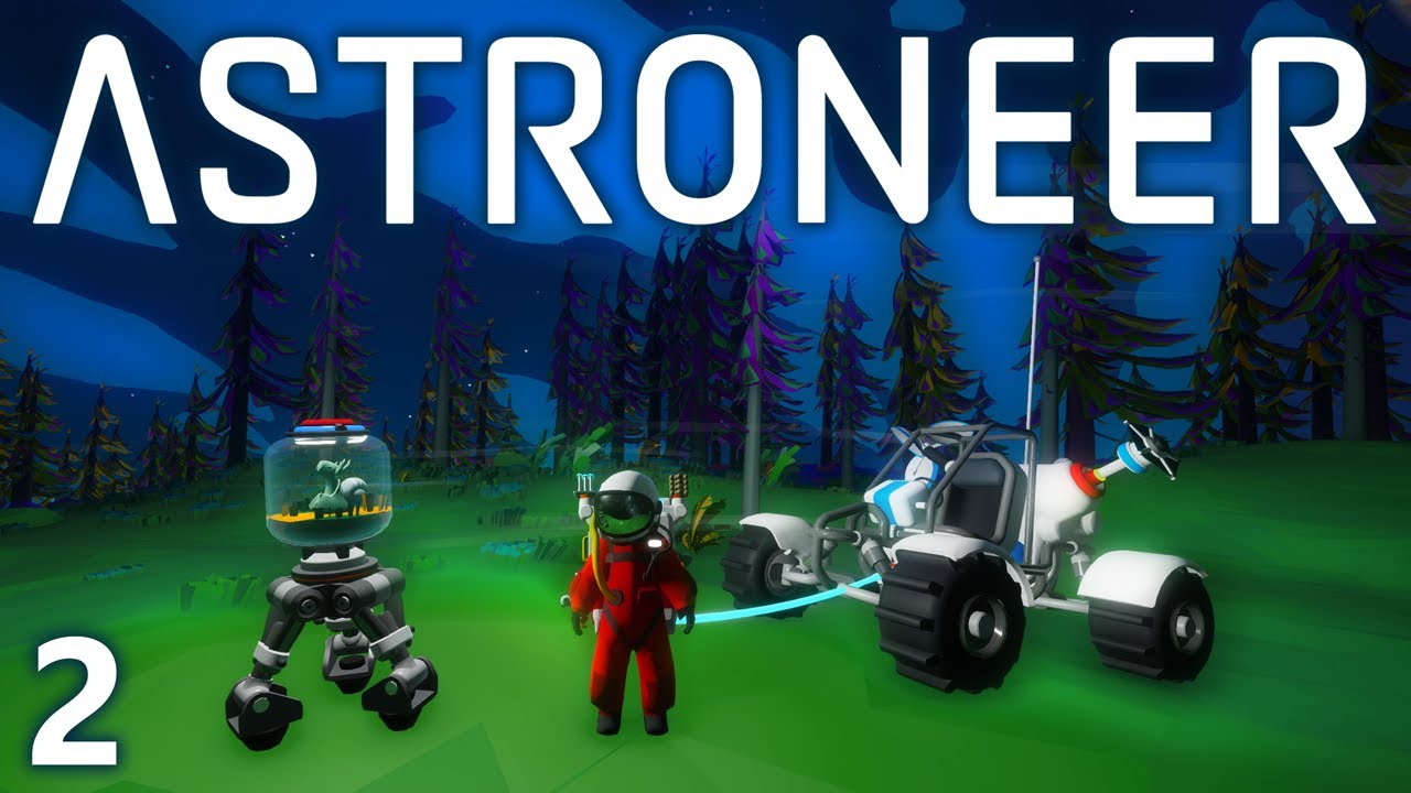 Let's play - ASTRONEER - E2: Robot arm, power sources, mobile light ...
