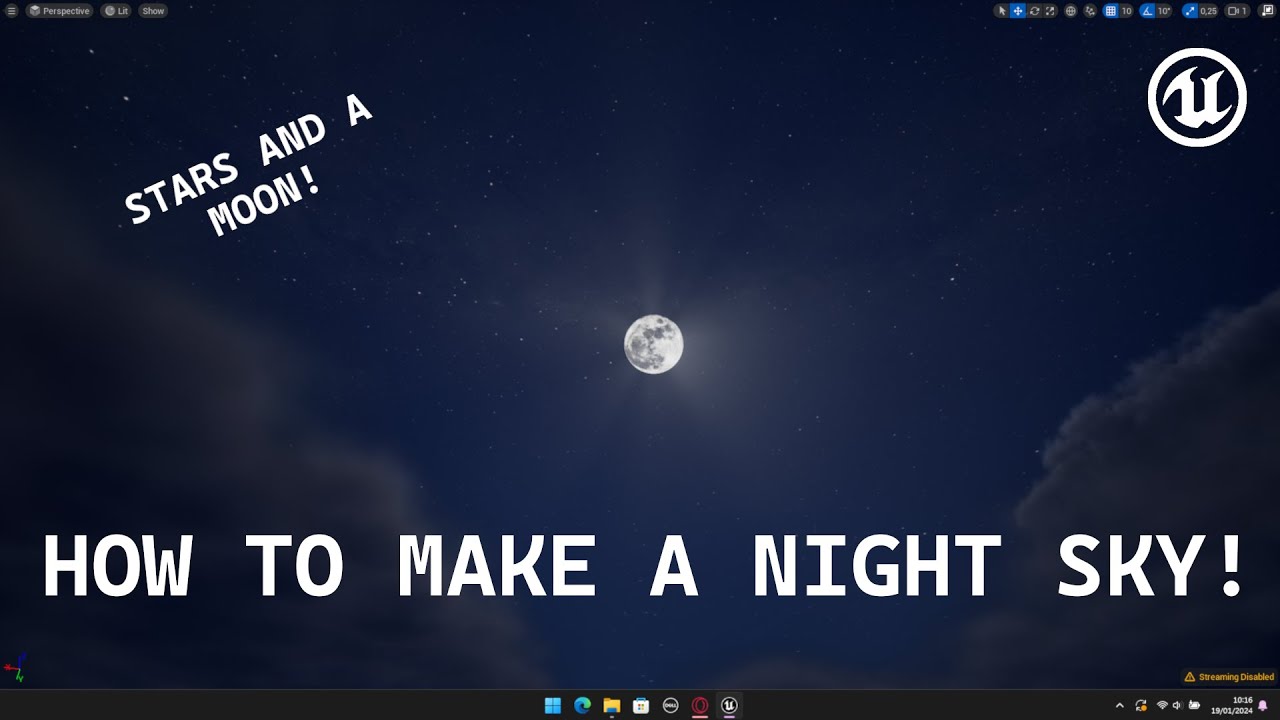 How to create a night sky with stars and a moon! - Unreal engine 5 ...