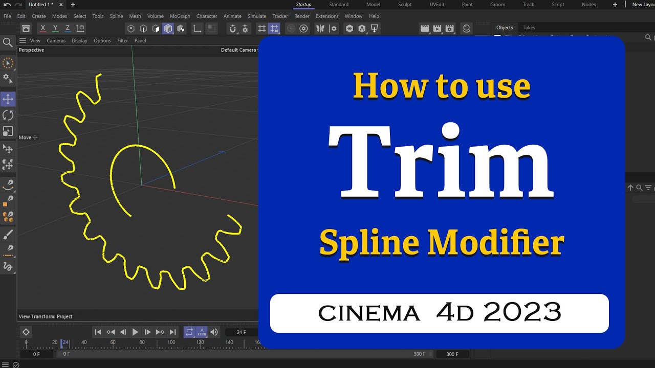 How to Trim splines in Cinema 4D 2023 @MaxonVFX - YouTube