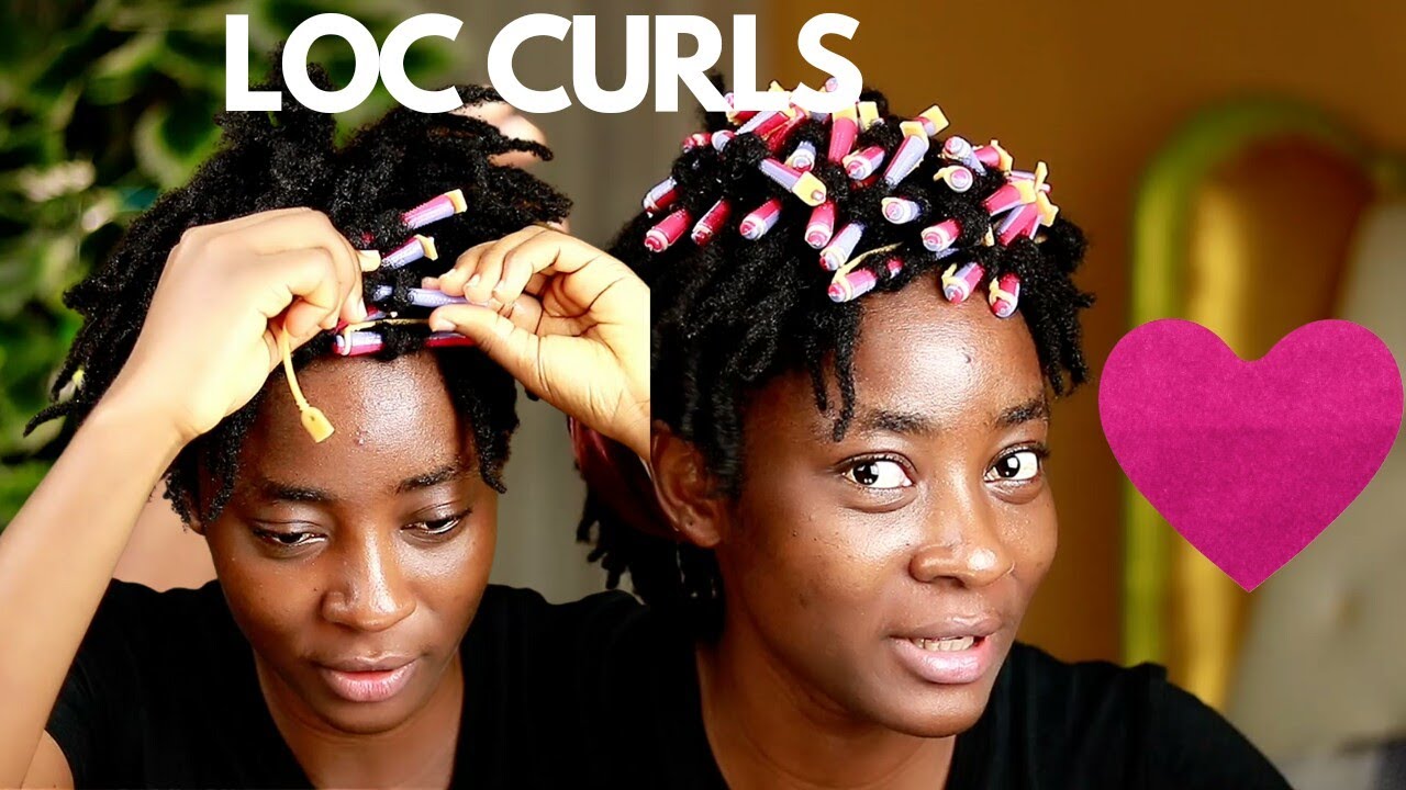 PERM ROD SET ON SHORT LOCS DREADS // LOC CURLS FOR SHORT LOCS - YouTube