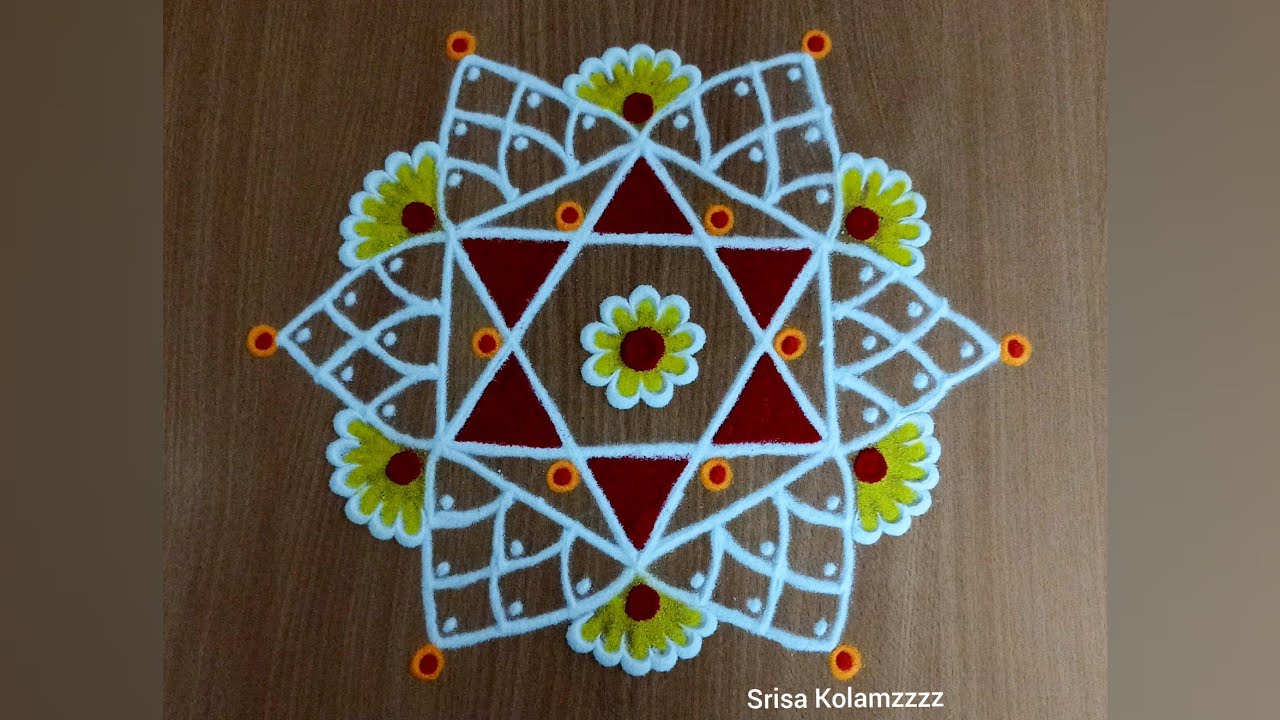 217. 5 Dot Easy Simple and Beautiful Rangoli LatestMuggu FridayRangoli ...