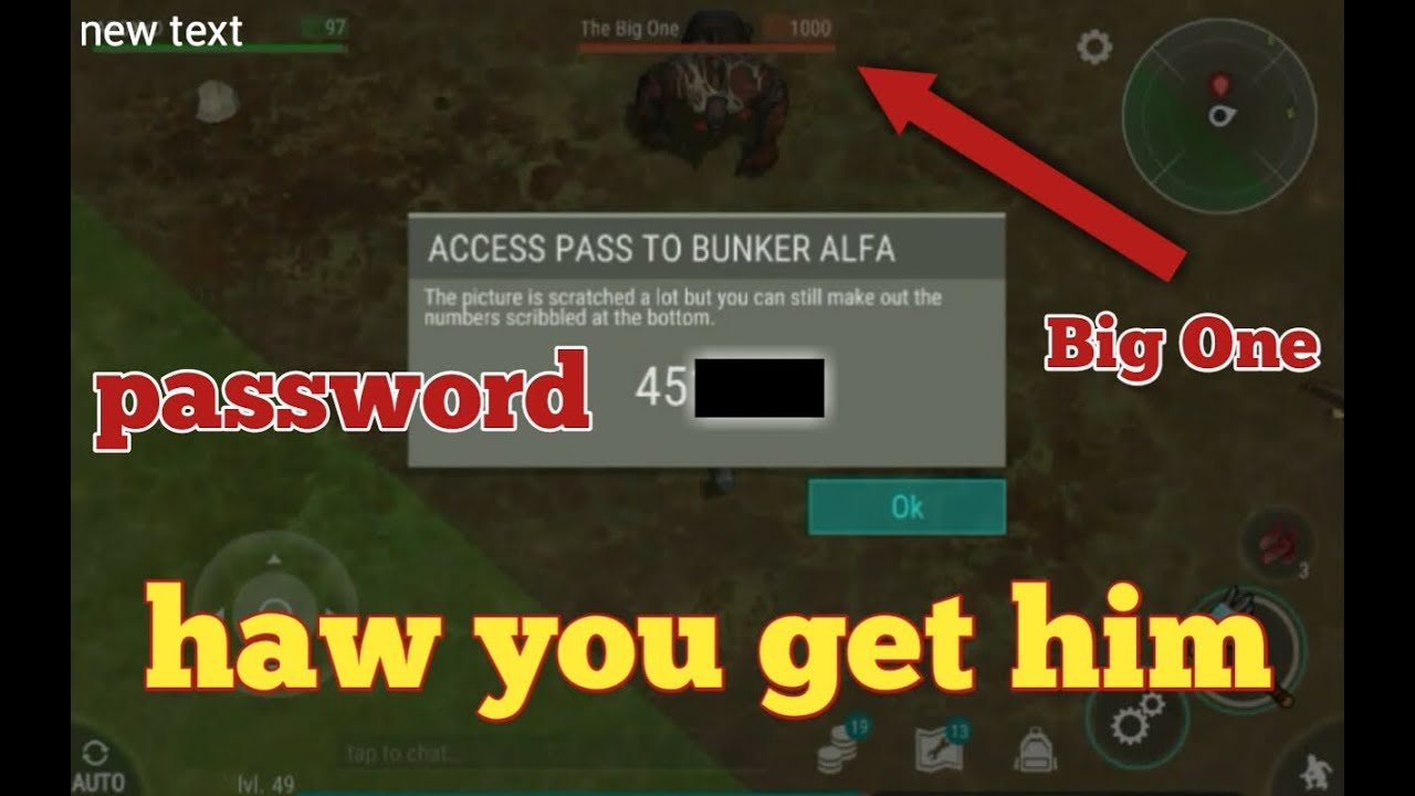 New place to find code ( password ) bunker alfa | onther place to find ...