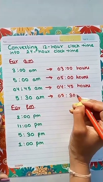 conversion of 12 hour clock time into 24 hour clock time. #shorts - YouTube
