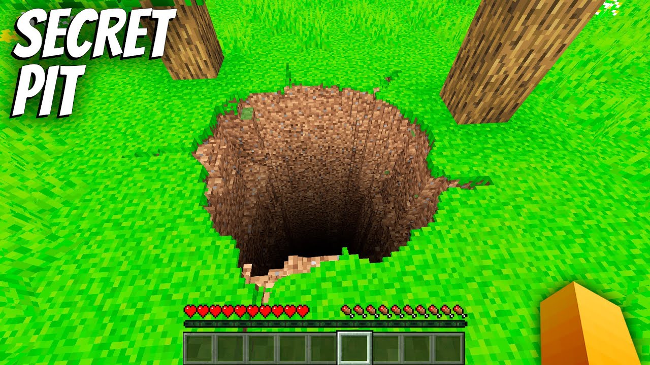 I found a SECRET PIT in Minecraft ! ? Who MADE the CURSED PIT vs ...