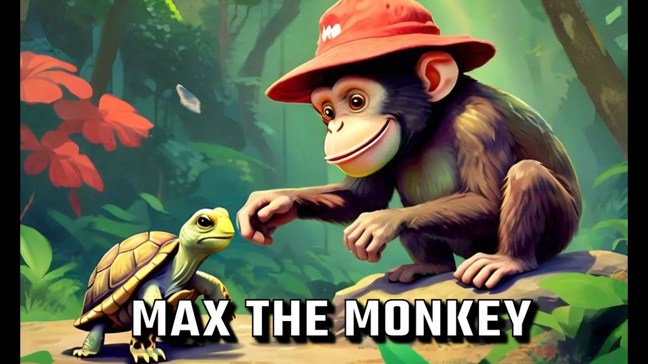 Learning cartoon story for kids of Max the monkey - YouTube