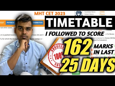 How I Scored 99+ percentiles in Last 25 Days | MHT CET 2023 - YouTube