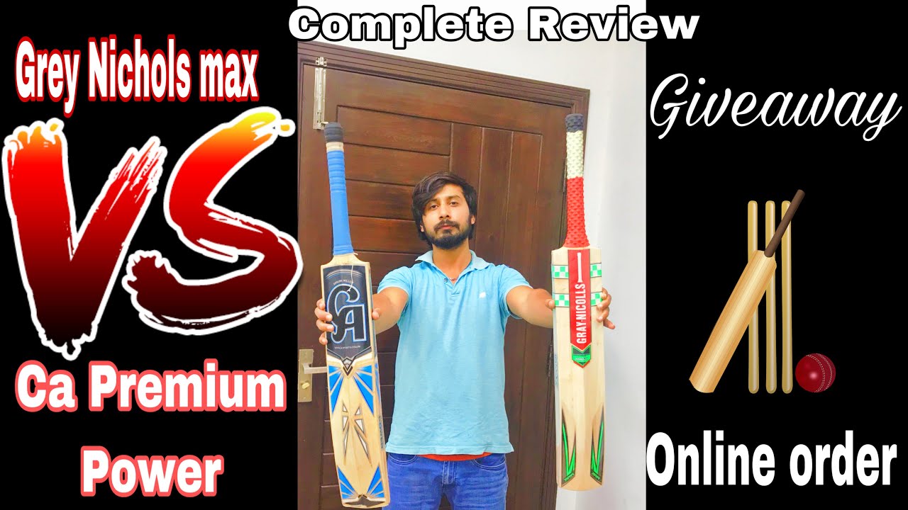 Grey Nichols max vs Ca Premium Power|complete Review |Give away |Online ...