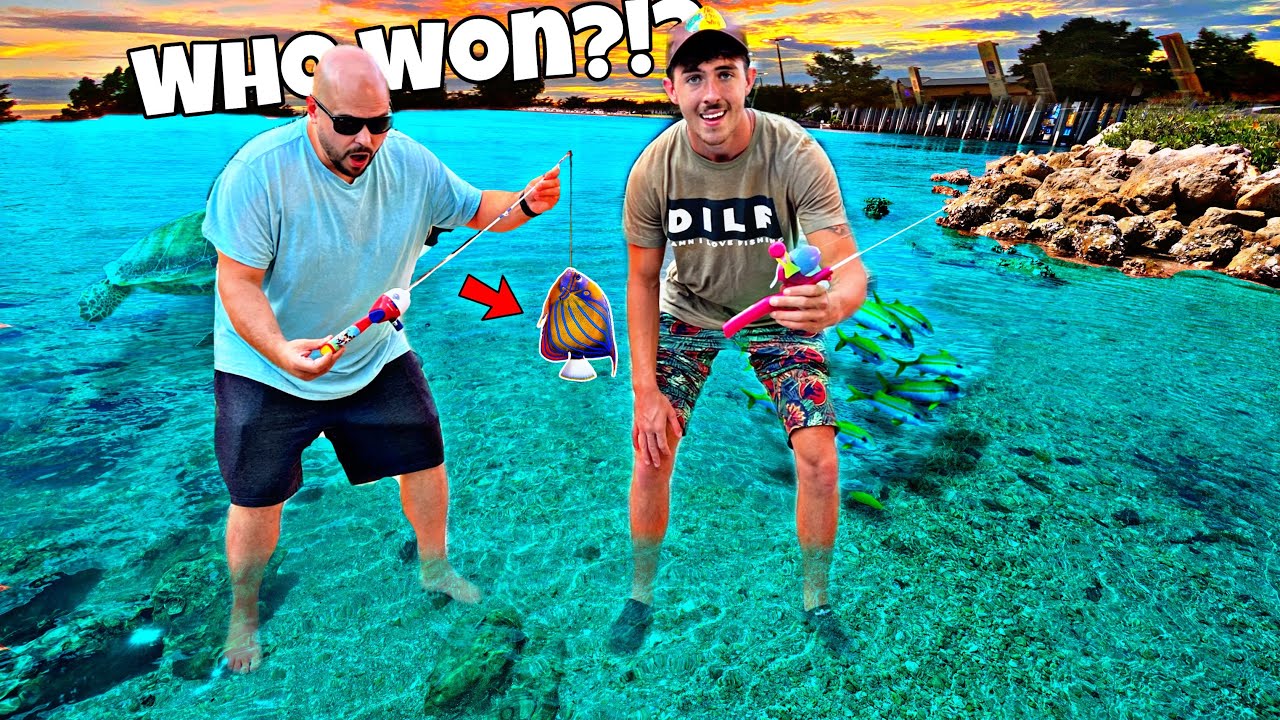 Catching Colorful Saltwater Fish Challenge (1v1 vs Finatic) - YouTube