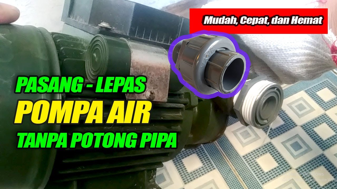 Cara pasang water mur pada pompa air - YouTube