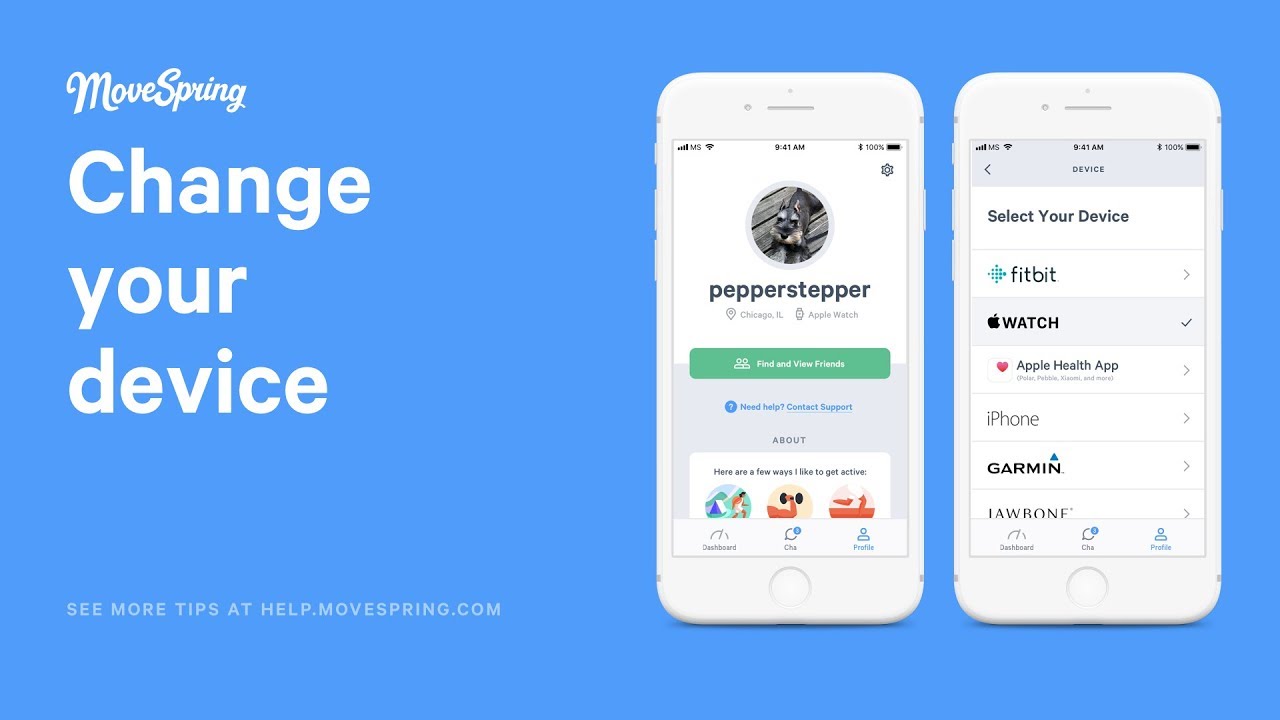 How to Connect or Change your Device on MoveSpring - YouTube