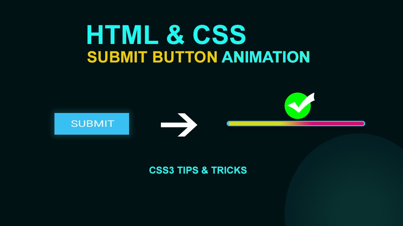 Submit Button Loading Animation Using Html And Css Css3 Tips And Tricks 4412