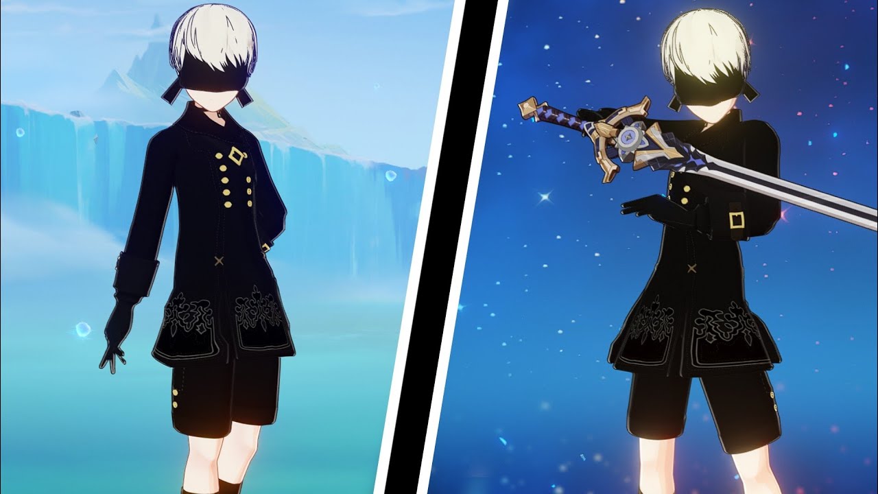 Nier Automata Type 9s Outfit for Xingqiu [GENSHIN IMPACT] - YouTube