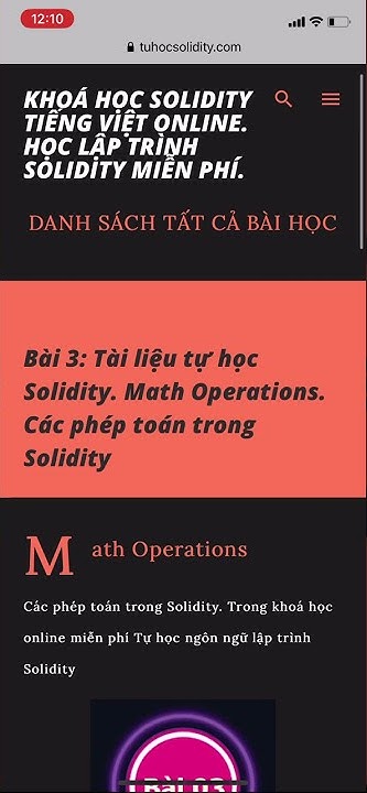 Bài 3: Khoá học Solidity miễn phí online. Math Operations. Các phép toán trong Solidity - YouTube