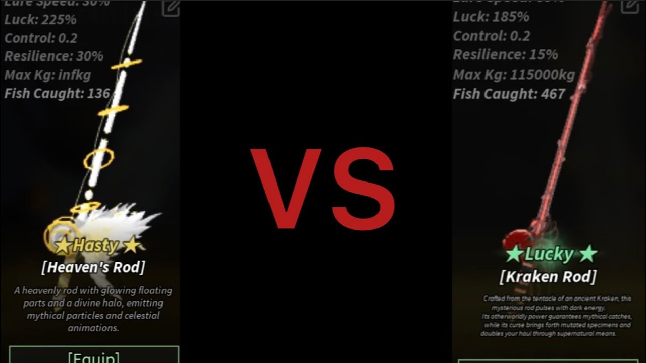 Heavens Rod vs Kraken Rod which one can get better fish in 20 catches ...