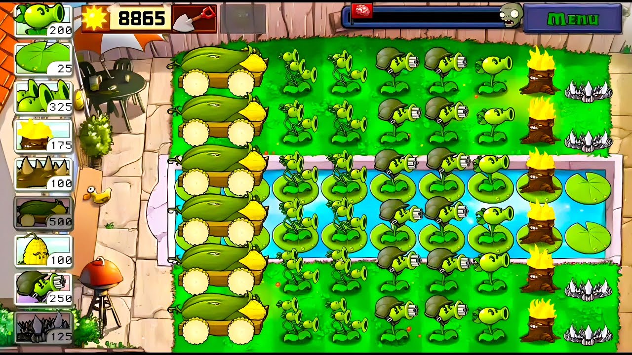 PVZ MOD *COB CANNON+PEA+TOUCHWOOD+SPIKEROCK VS ALL ZOMBIES* | Pvz Mini ...