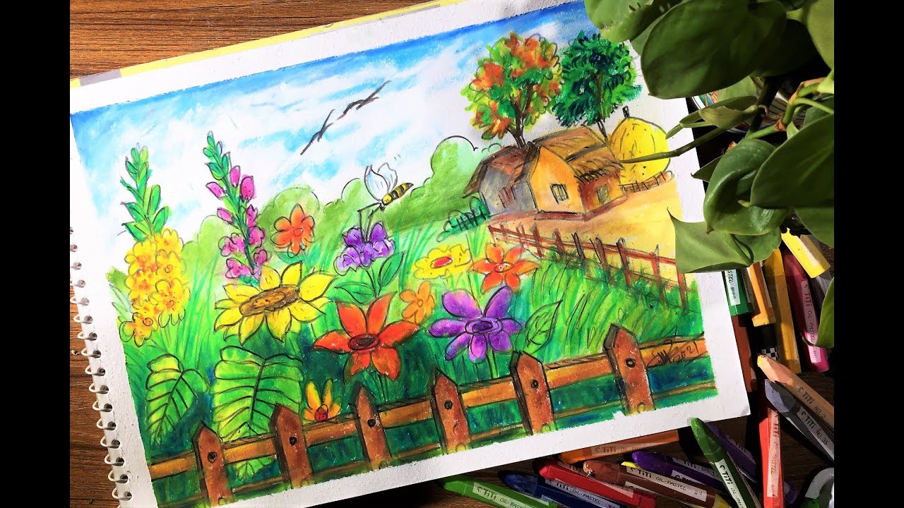 Flower Garden Drawing Flower Garden Vector Art, Icons, And Graphics