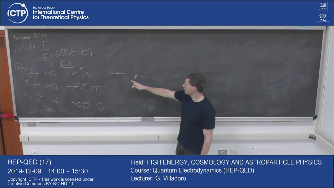 Quantum Electrodynamics (HEP-QED) Lecture 17 - YouTube