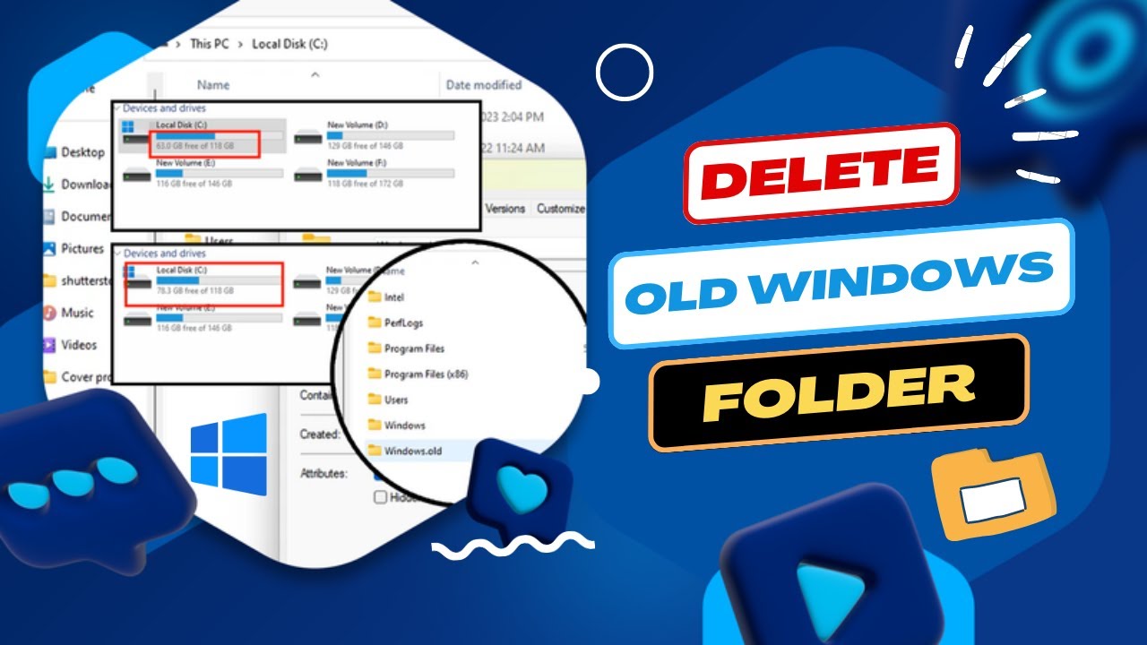 উইন্ডোজ এর ওল্ড ফোল্ডার ডিলিট করুন - How to Delete old.windows after ...