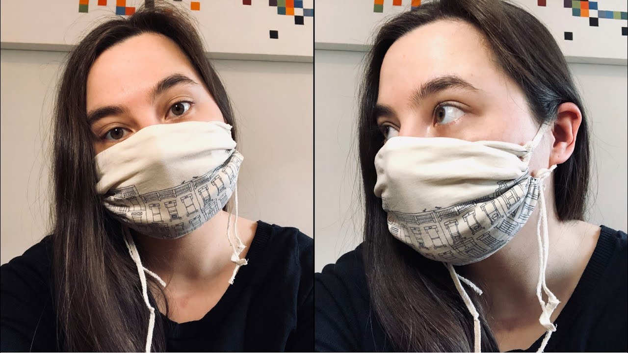 No Sew Drawstring Face Mask Out of a T-Shirt - YouTube