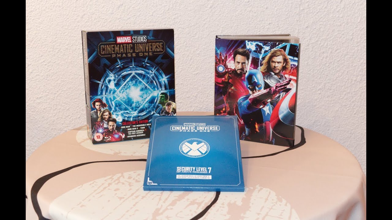 Marvel Cinematic Universe Phase One Blu Ray Unboxing - YouTube